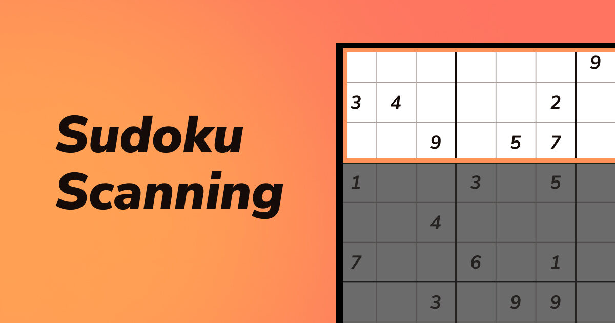 Sudoku Basics: Scanning